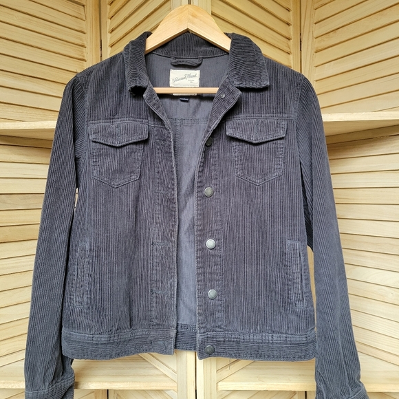 Universal Thread | Jackets & Coats | Blackgray Corduroy Jacket | Poshmark